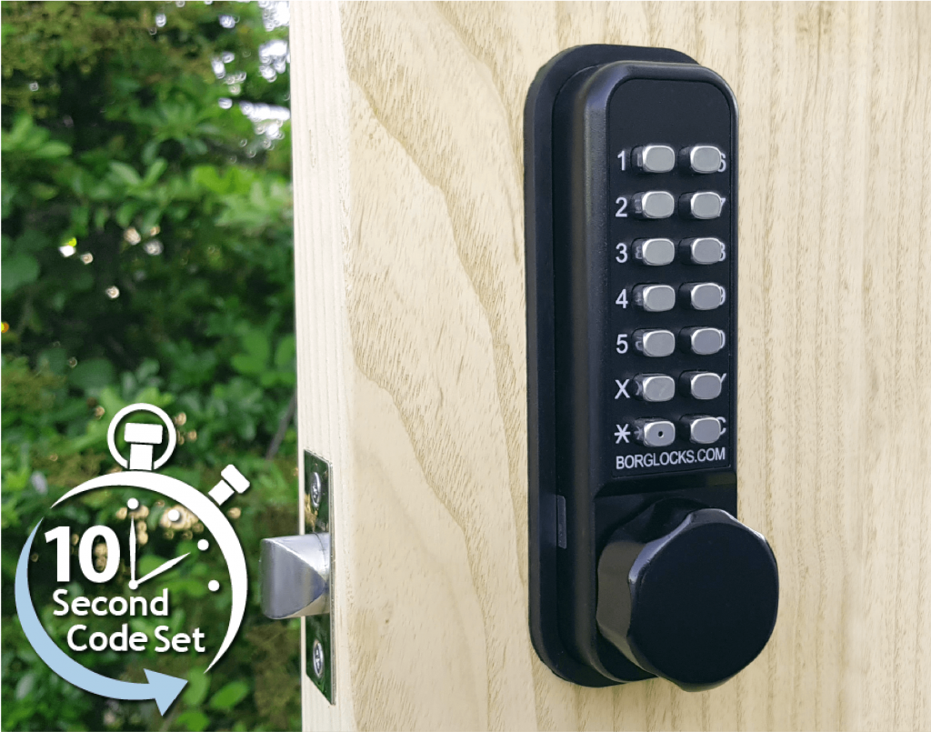 Borg BL2621ECP mechanical gate lock with back to back keypads and 60mm ...