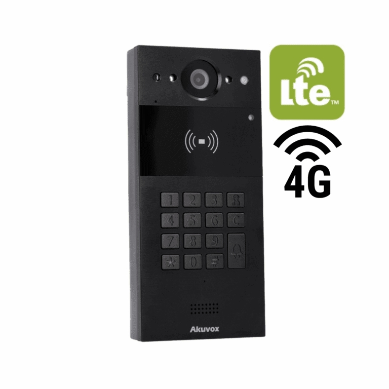 Akuvox R20K-L-DRK Black Surface mount GSM Video Intercom with keypad ...