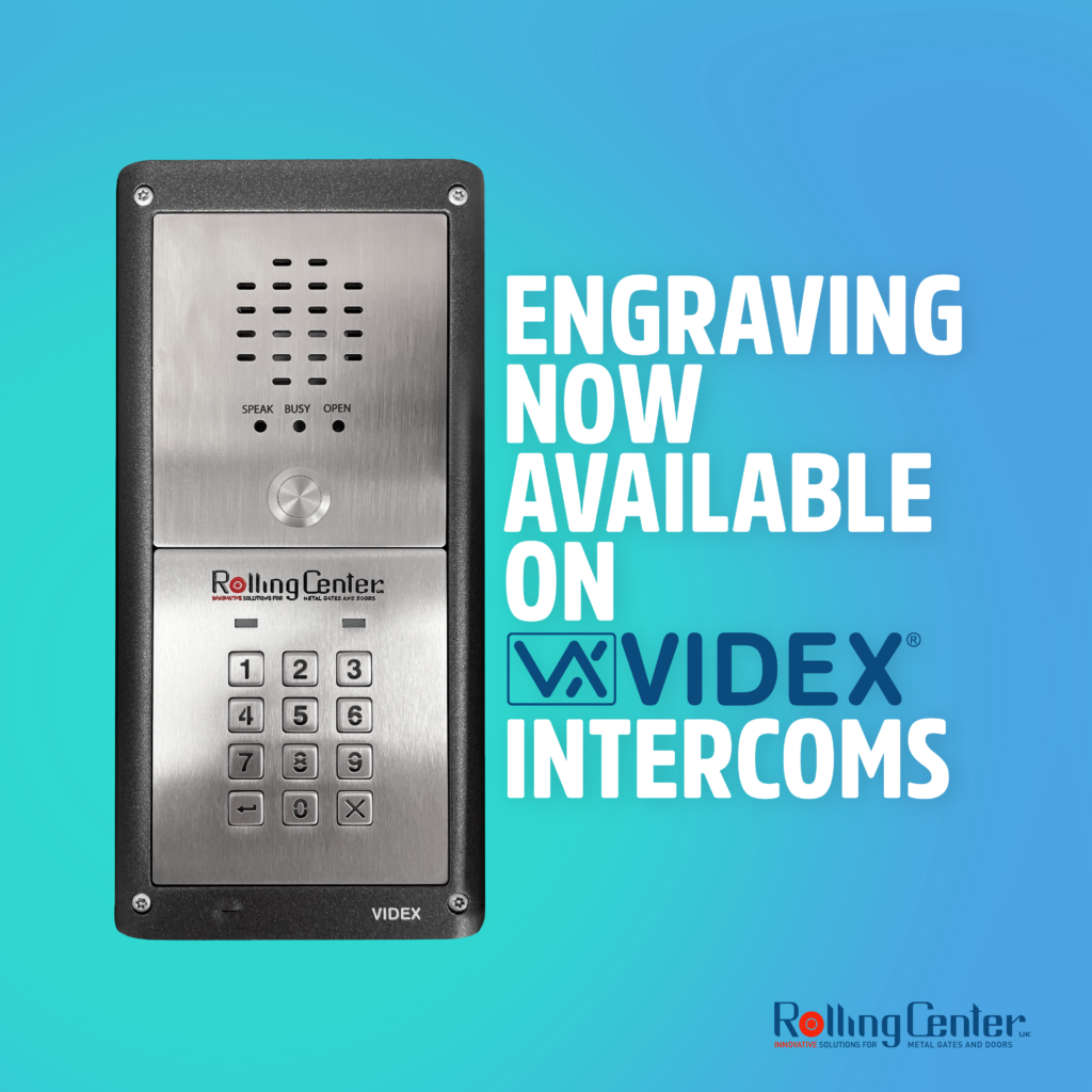 Videx engraved intercoms | Rolling Center
